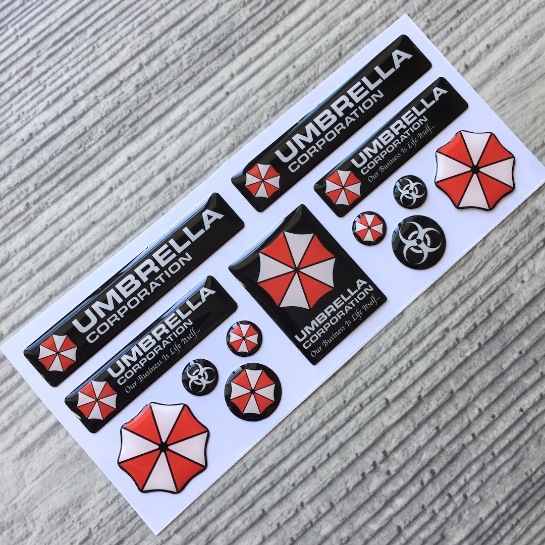 Resident Evil Umbrella Corporation 3d Domed Stickers 13pcs - Etsy