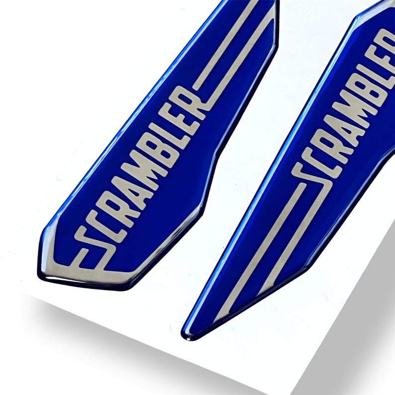 X2 Scrambler Blue 3d Epoxy Domed Sticker Emblems - Etsy