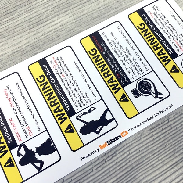Warning Decal - Etsy