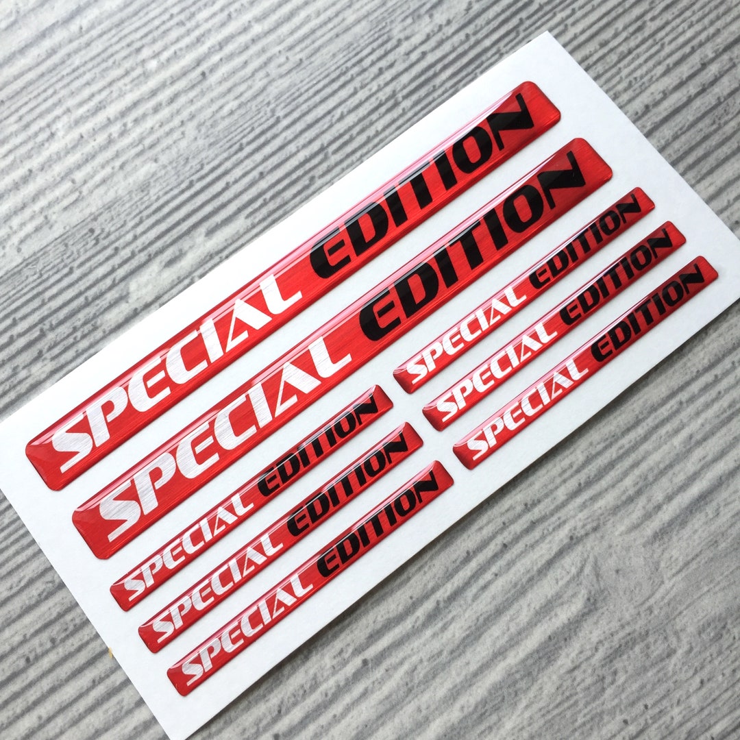 Special Edition Red 3D Domed Stickers - Etsy