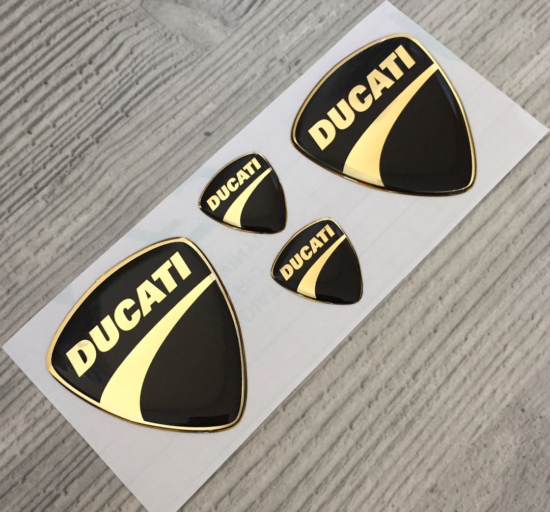 Ducati Gold 3D Epoxy Resin Domed Emblem Decal Stickers - Etsy