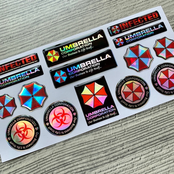 Resident Evil Umbrella Corporation 3d domed stickers printed | Etsy