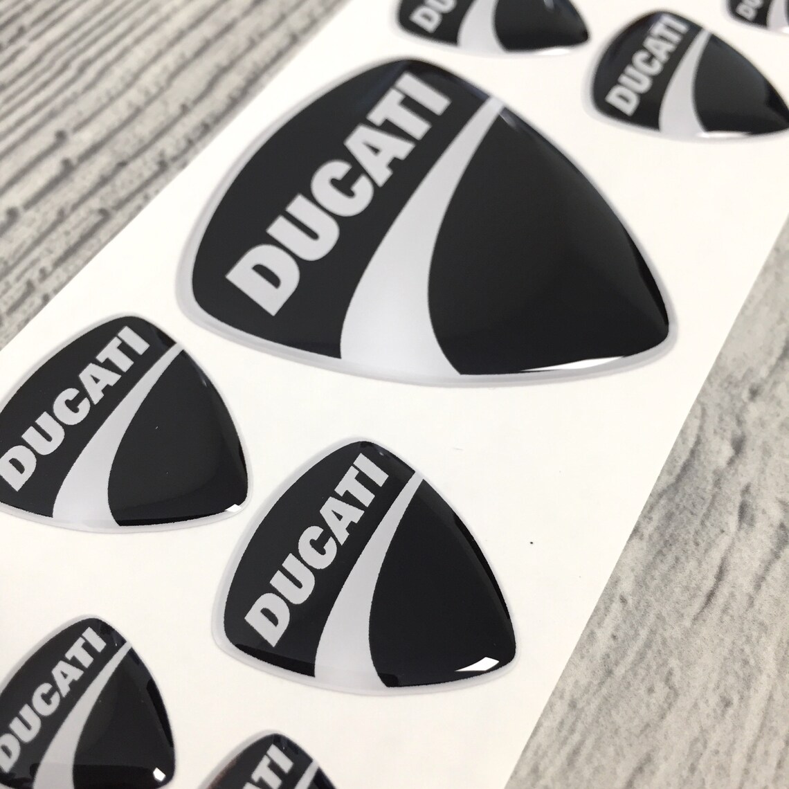 Ducati 3D Epoxy Resin Domed Emblem Decal Stickers | Etsy