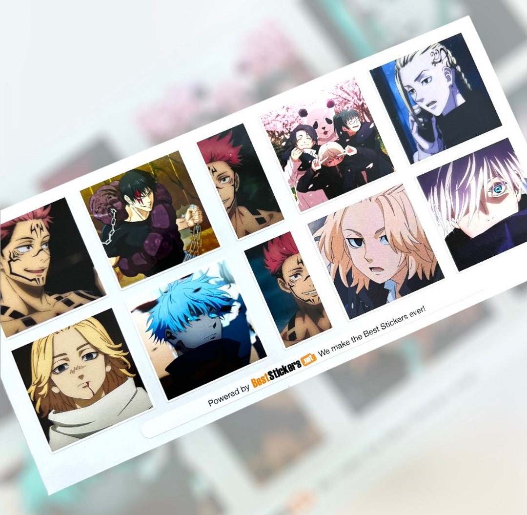 Jujutsu Kaisen, Tokyo Revengers Anime Vinyl Decal Stickers 10pcs - Etsy