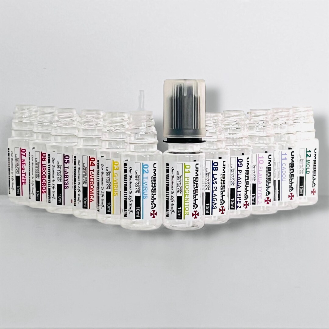 Resident Evil Virus Vials: Umbrella Corporation Prop - 10mm Empty With ...