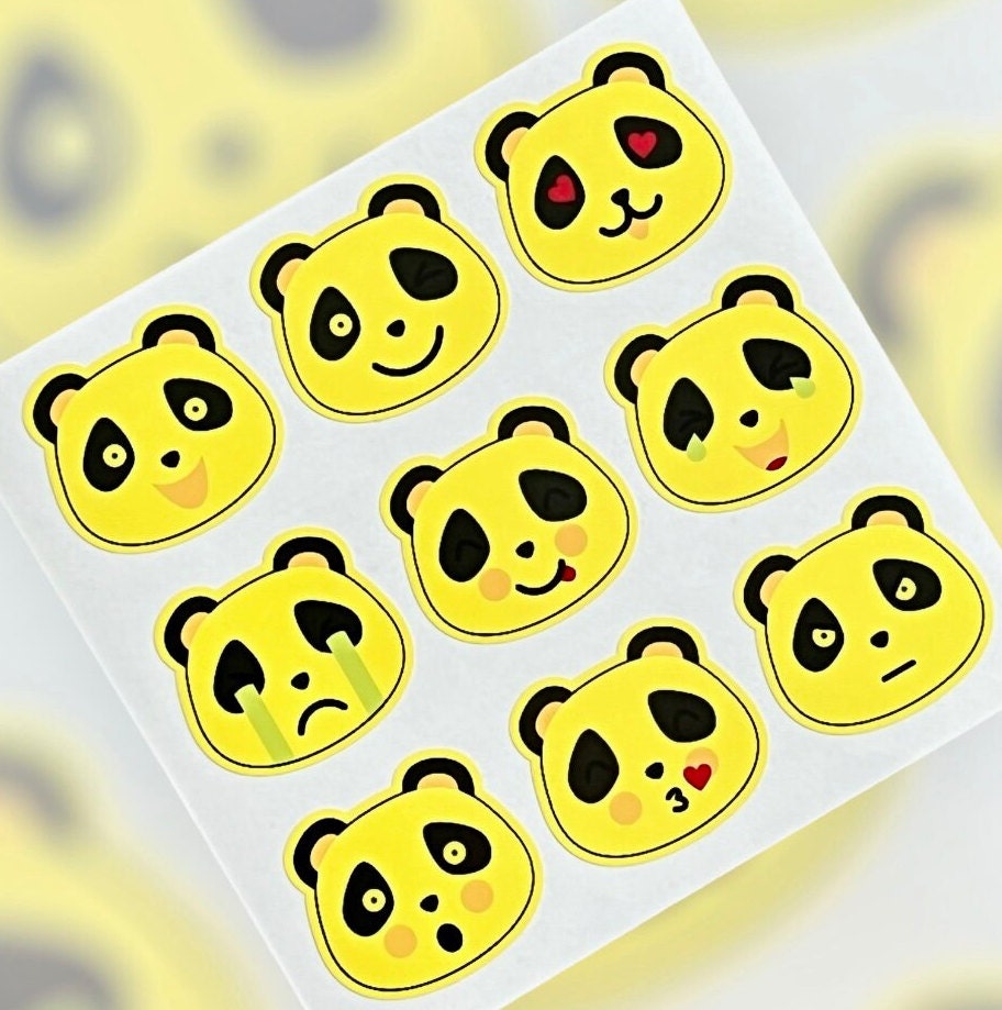 Bear Face Emoji Emoticon Expression Vinyl Sticker Bumper Sticker Decal ...