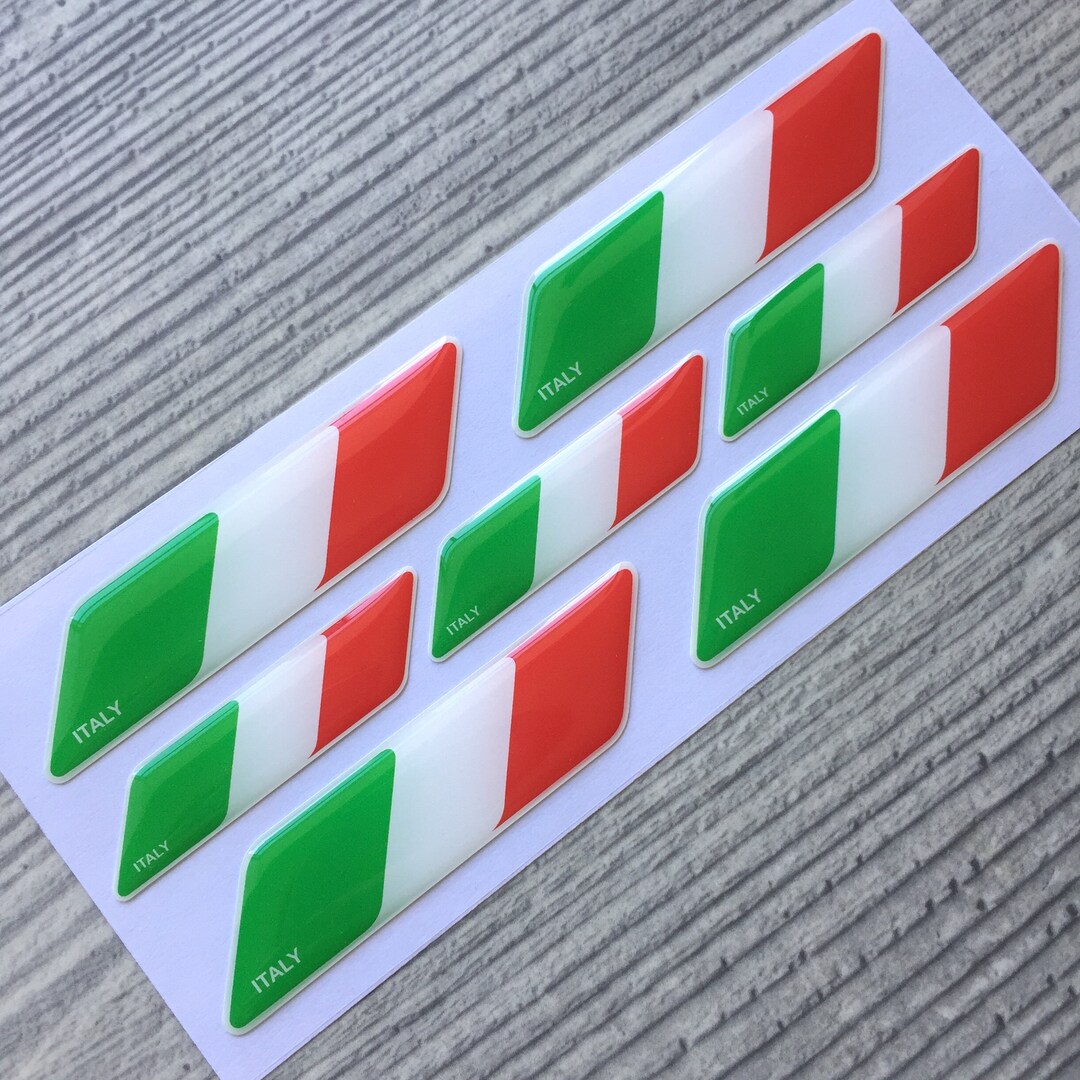 Italy Flag 3d Epoxy Resin Domed Stickers - Etsy