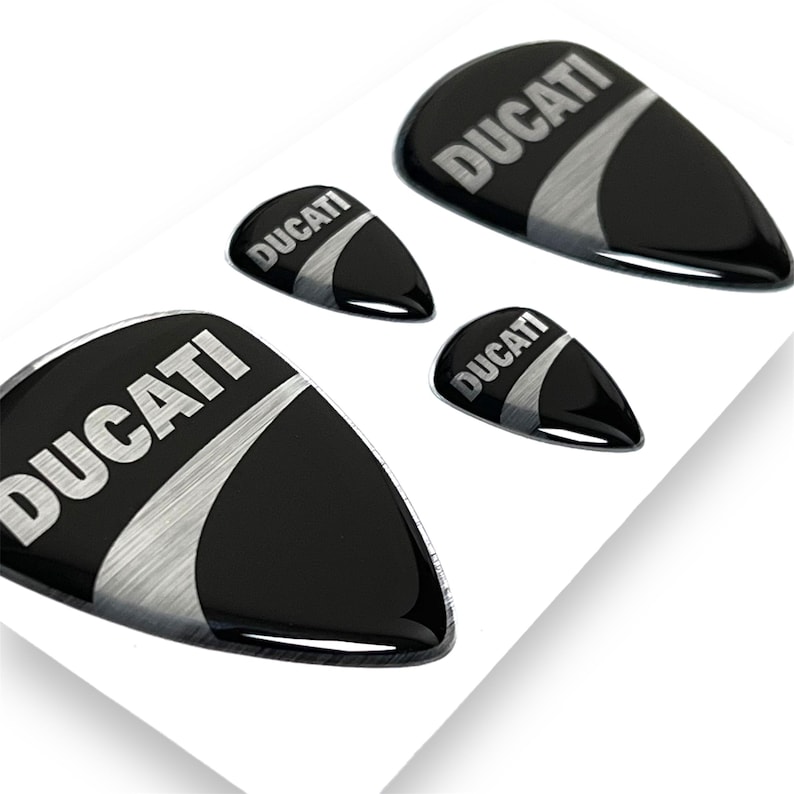Ducati Black 3D Epoxy Resin Domed Emblem Decal Stickers - Etsy