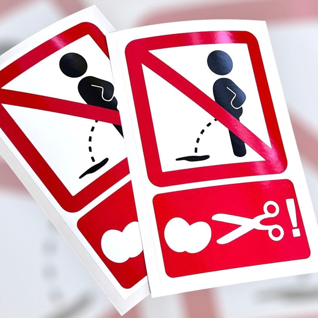 Warning Do Not Pee Sign Vinyl Sticker Decal - Etsy