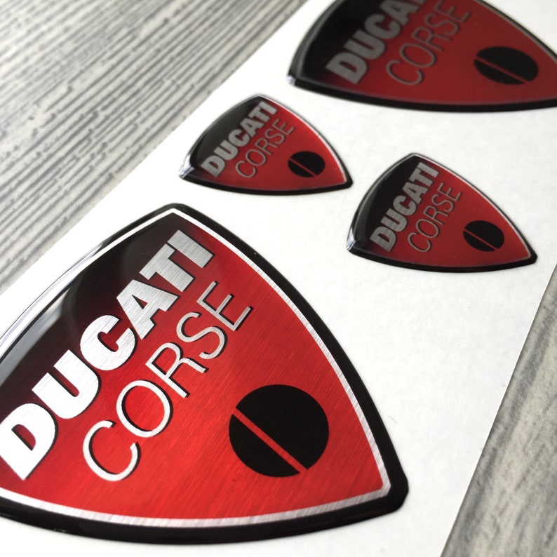 Ducati Corse 3d Epoxy Resin Domed Emblem Decal Stickers - Etsy