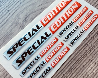 Special Edition Red 3D Domed Stickers | Etsy