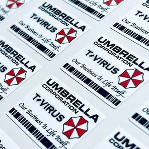Resident Evil Umbrella Corporation T-virus Vial Sticker 25x17.5mm - Etsy