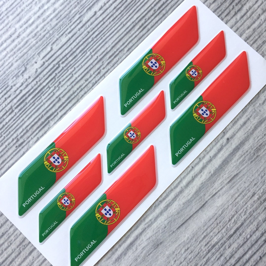 Portugal Flag 3d Epoxy Resin Domed Stickers - Etsy