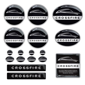 17pc Set SRT6 Chrysler Crossfire Domed Emblem Decal Sticker - Etsy