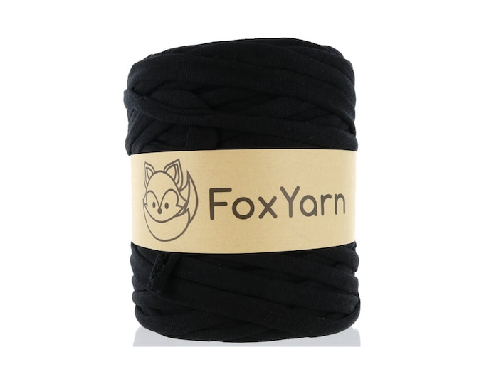 T-shirt Yarn Black T-shirt Bulky Yarn Fettuccini Zpagetti Knitting ...