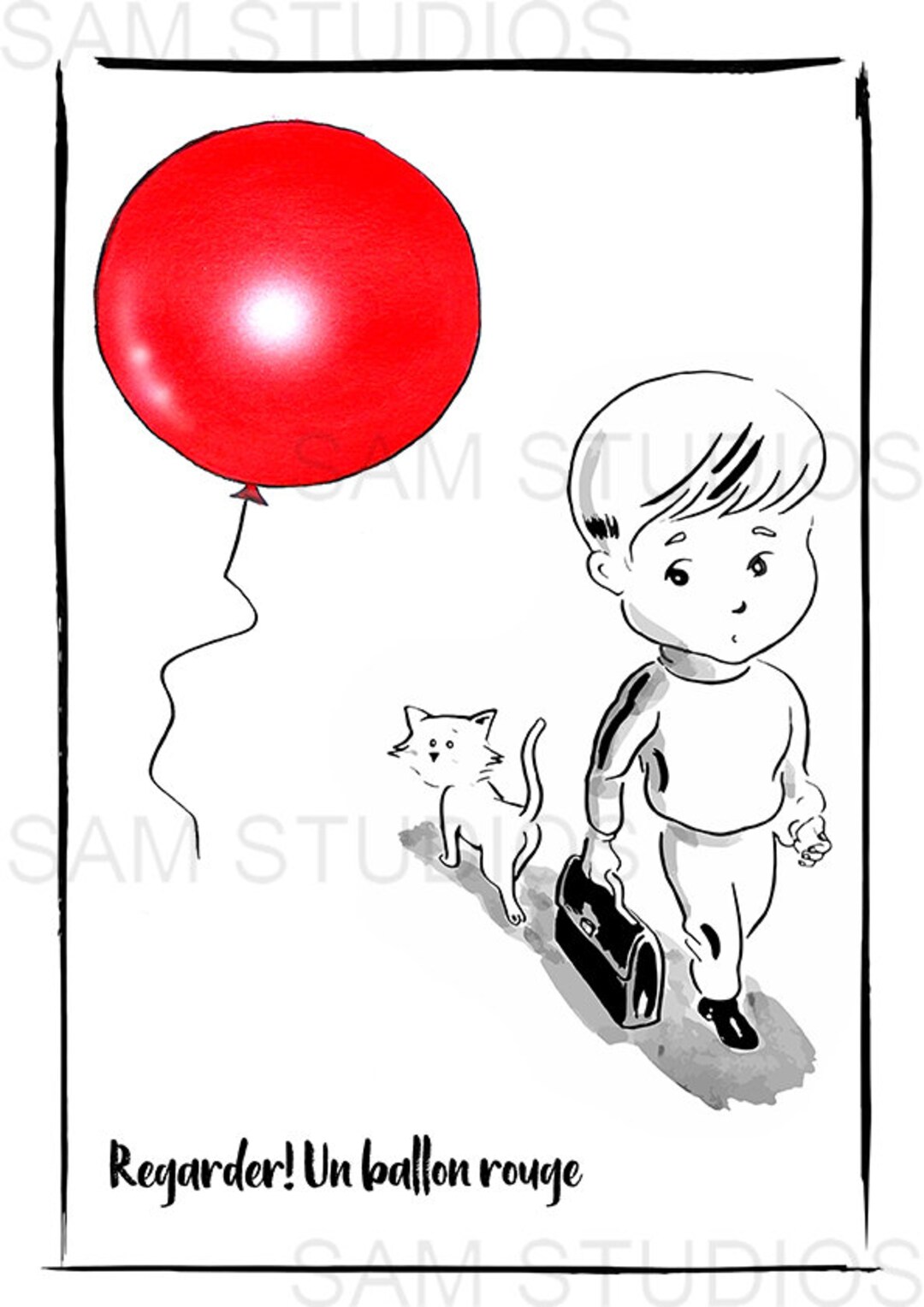 Le Ballon Rouge (the Red Balloon) - Look! A Red Balloon - Etsy