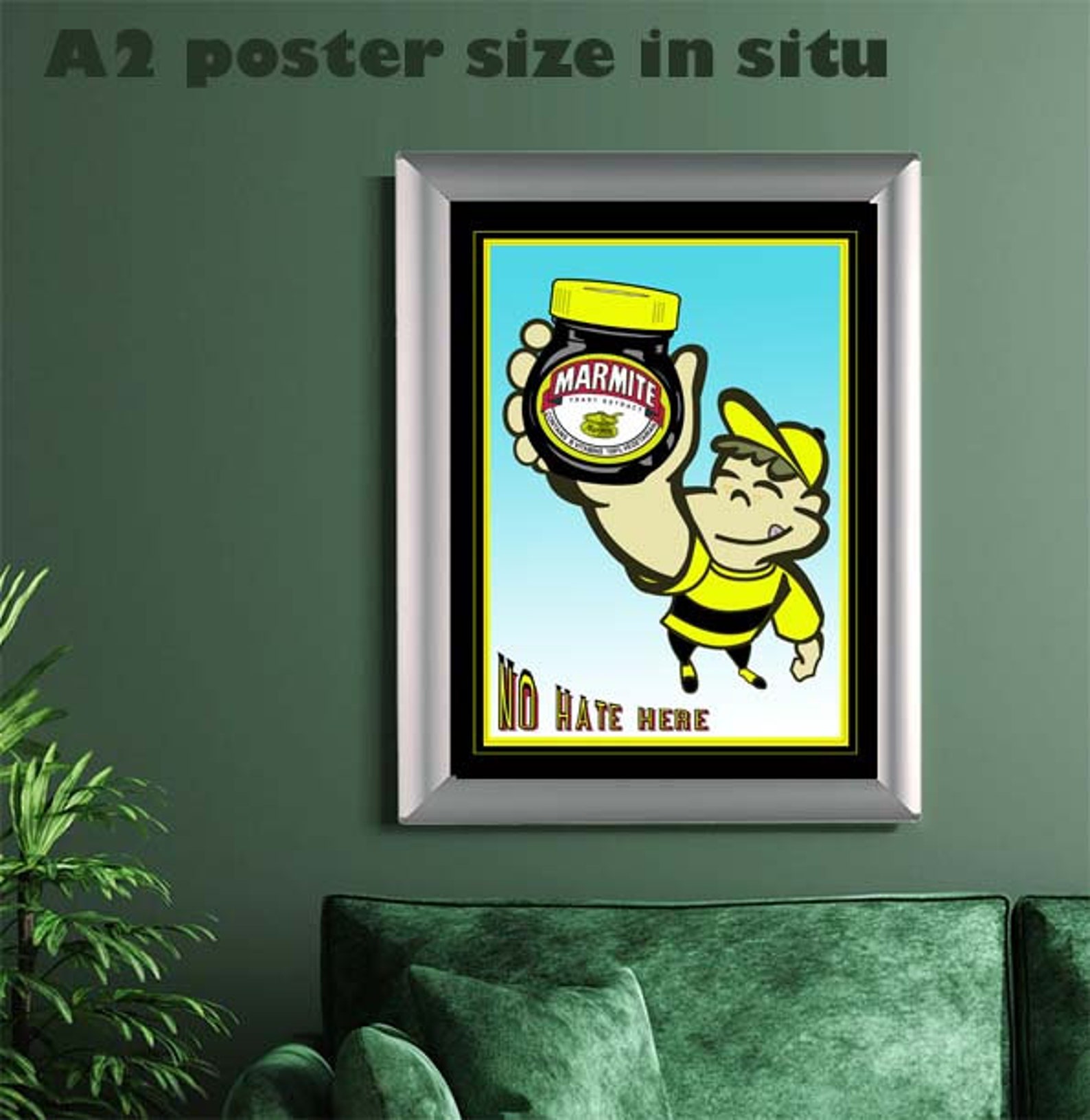Retro Marmite - No Hate Here - Etsy