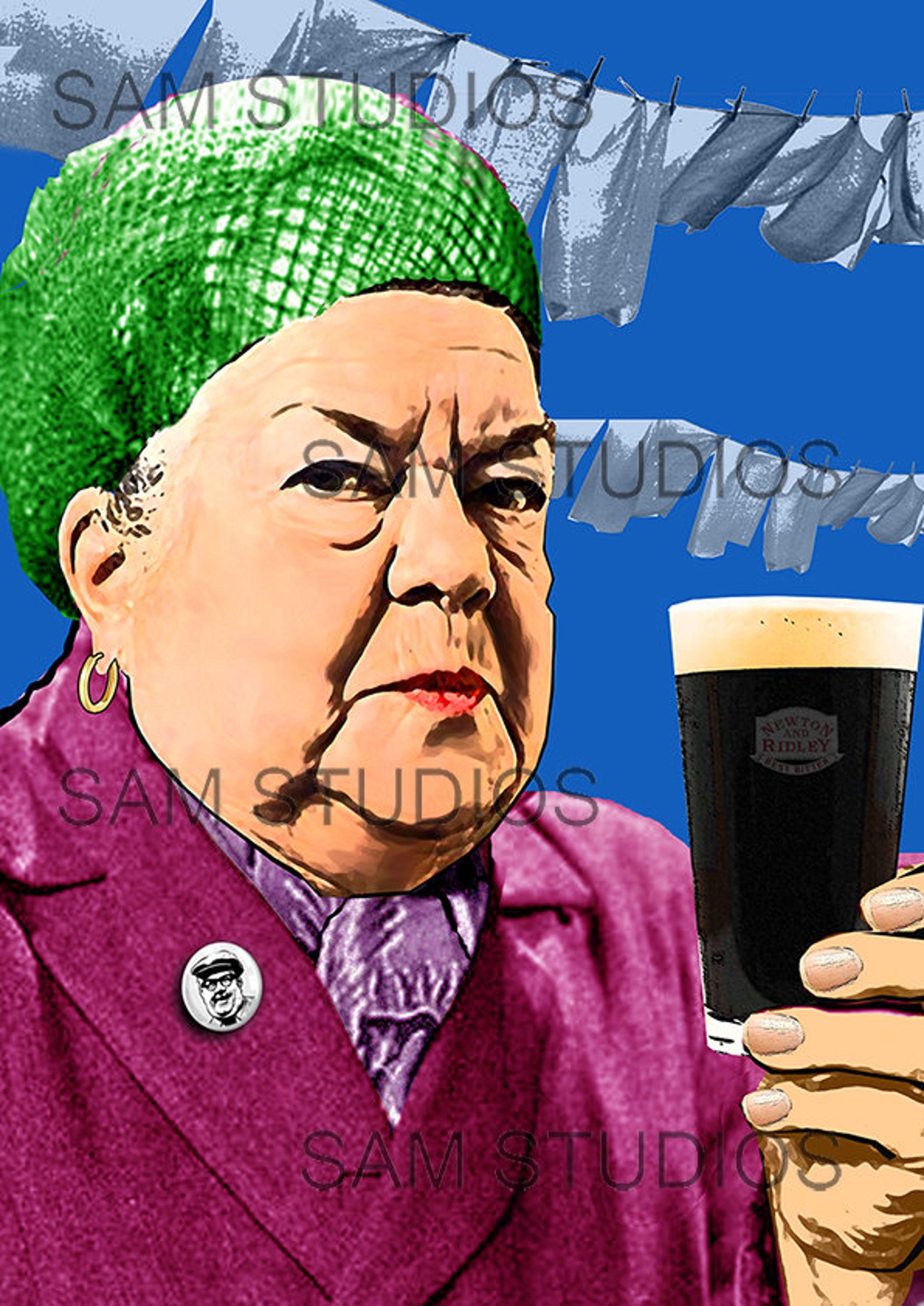 Ena Sharples Coronation Street Pop Art Icon - Etsy