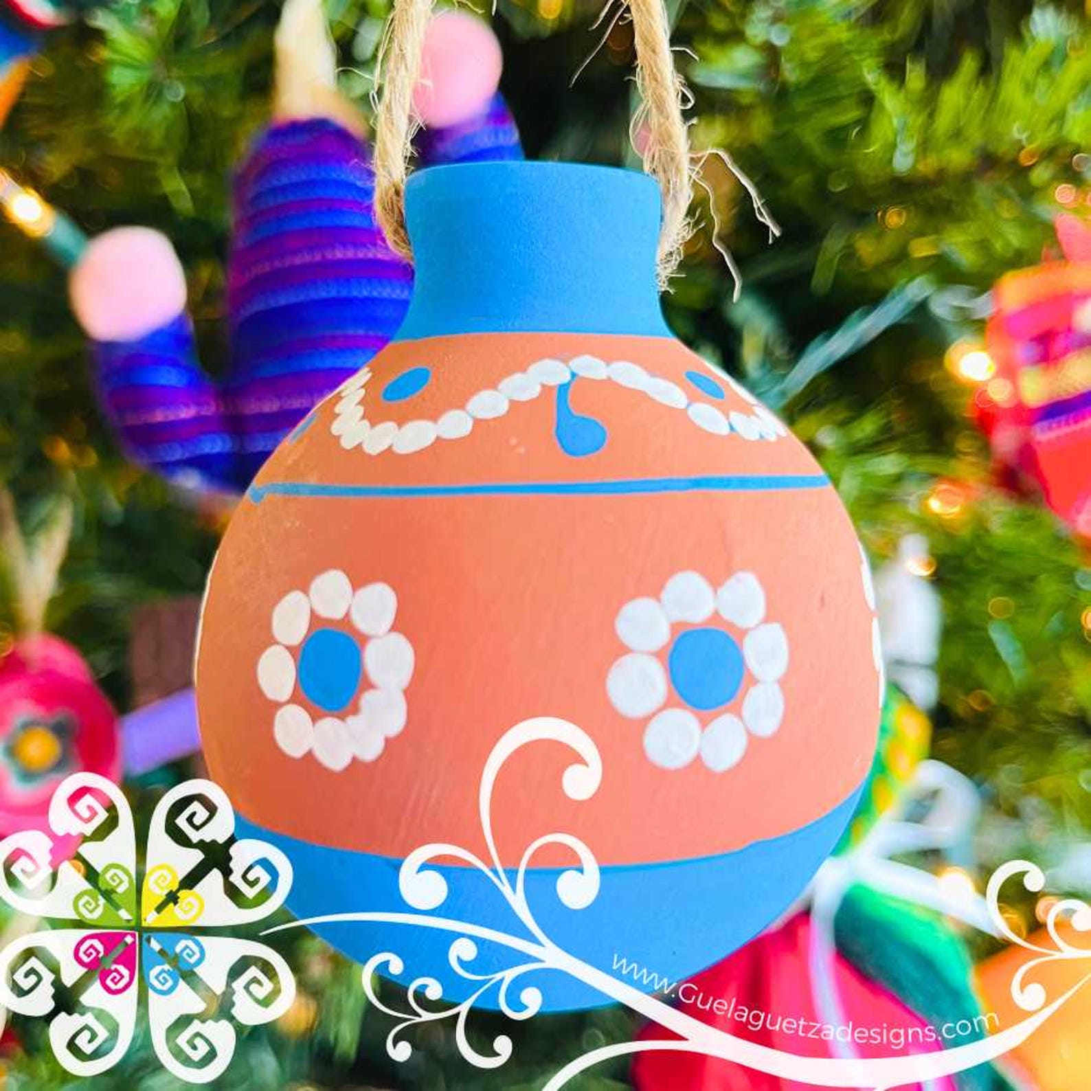 Multicolor Capula Round Guerrero Clay Ornament Box - Etsy