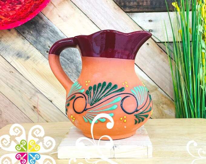 Small Clay Pitcher - Jarro - Mexican Pitcher - Etsy