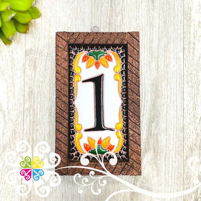 Honeycomb Mexican House Numbers Tiles Numbers - Etsy