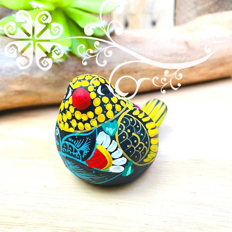 Colorful Clay Bird - Mexican Bird - Guerrero Painted Bird - Etsy