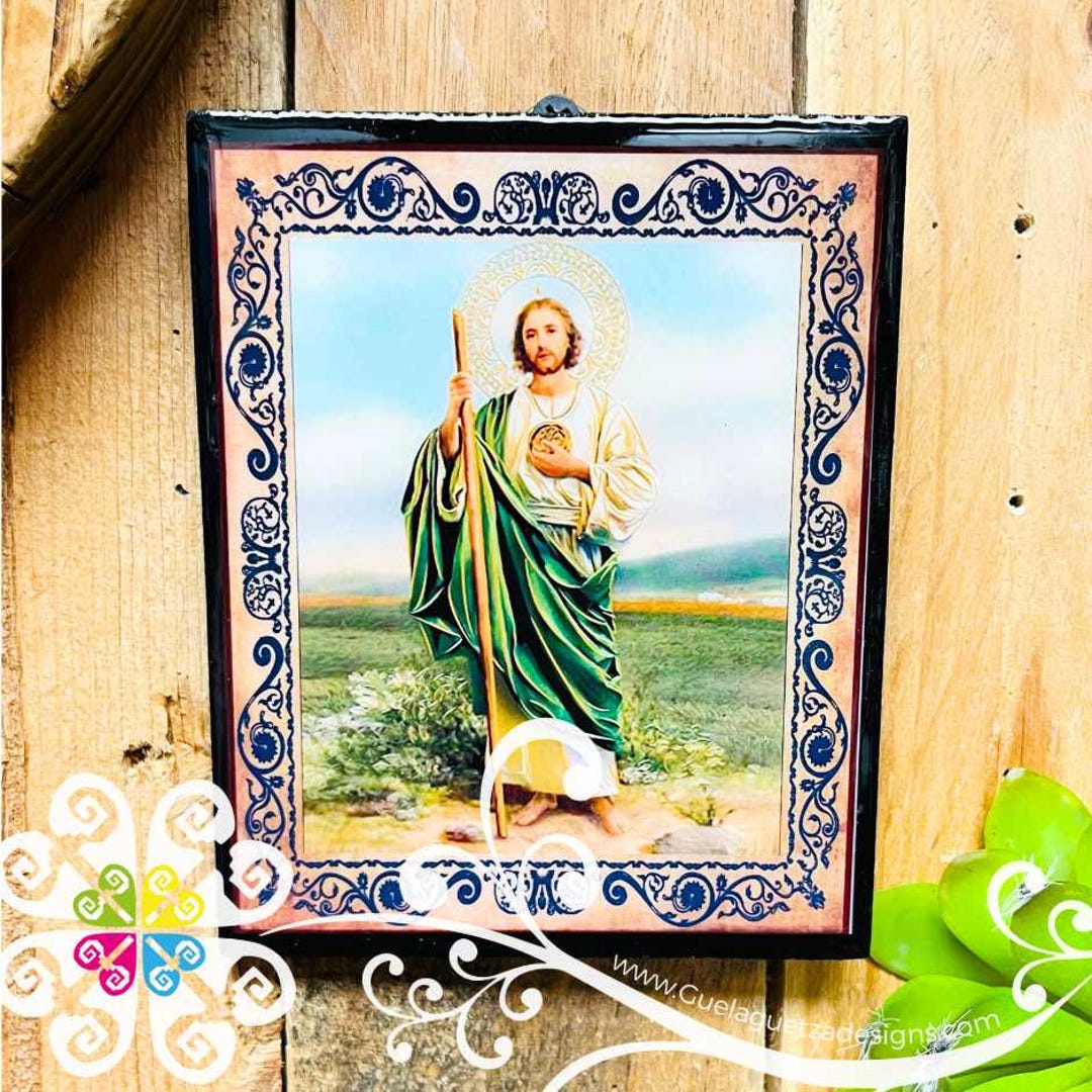 Small San Judas Wood Wall Art - Litografia - Etsy