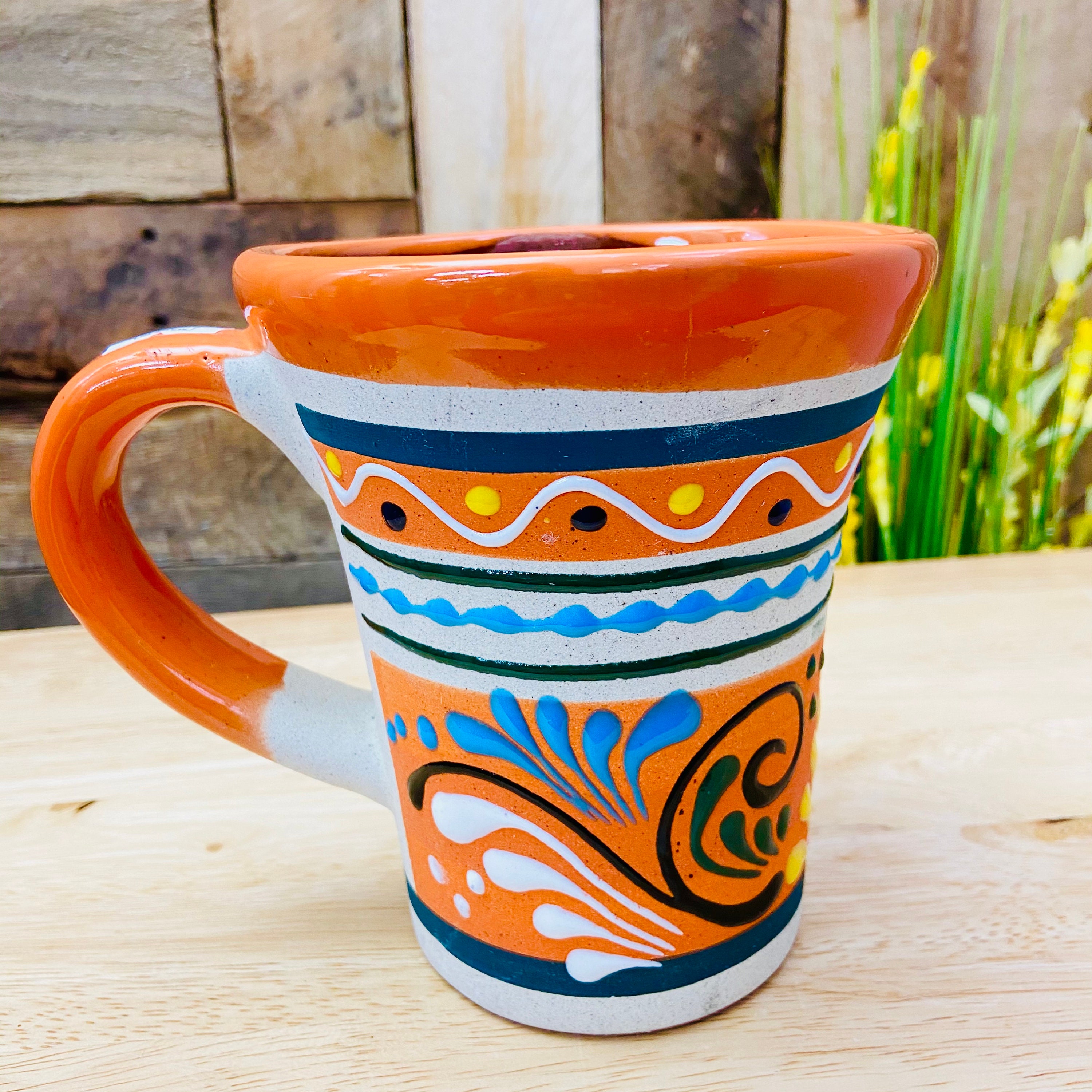Big Mexican Clay Mug Jarrito Mexicano Handmade Mug | Etsy