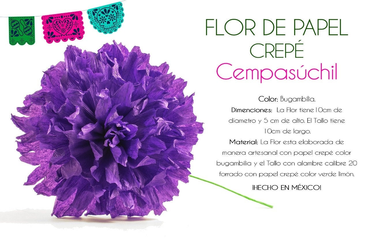 Set of Purple Cempasuchil Flower - Day of the Dead Flower - Marigold ...