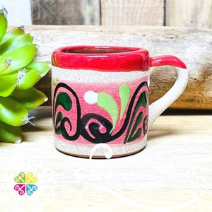 Set of 4 Tacita Espresso Mugs - Mexican Kitchen - Mexican Clay - Taza ...