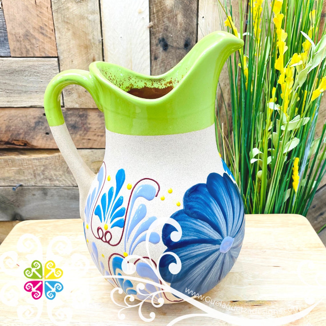 Oval Clay Pitcher Jarro Barro Mexicano Authentic Mexican - Etsy