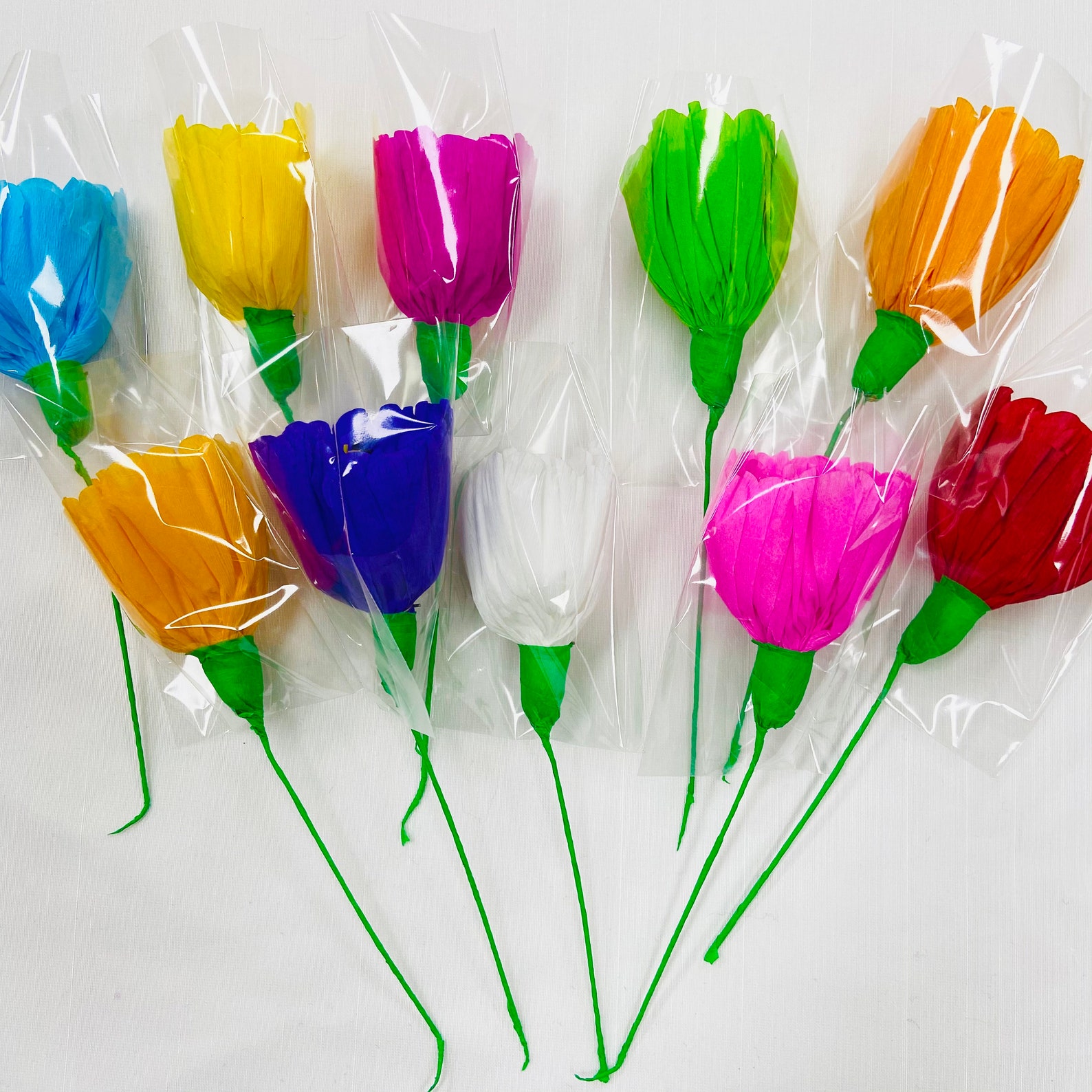 10 Pcs Handmade Flower Bunch - Paper Flowers - Mexican Flower Bouquet ...