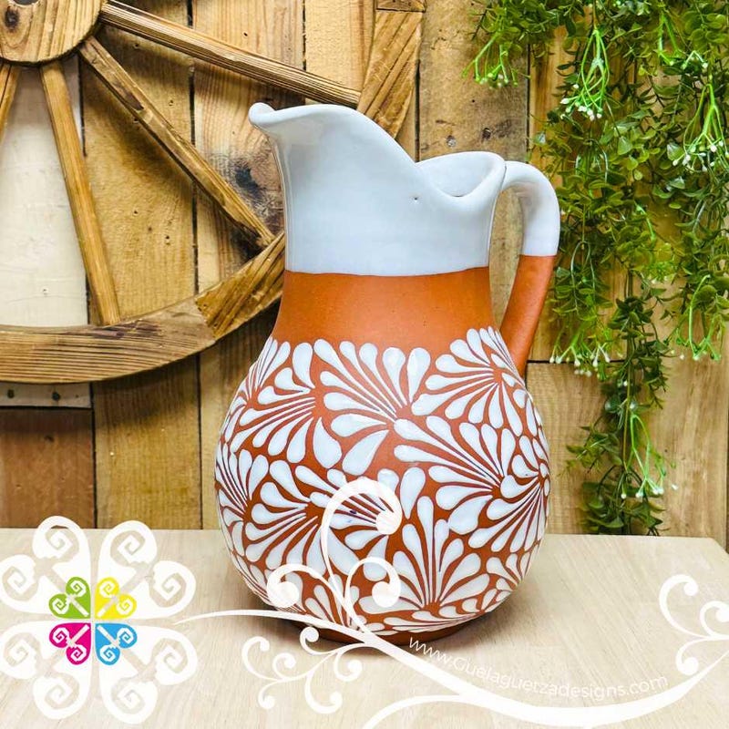 White Ceramic Pitcher - Etsy