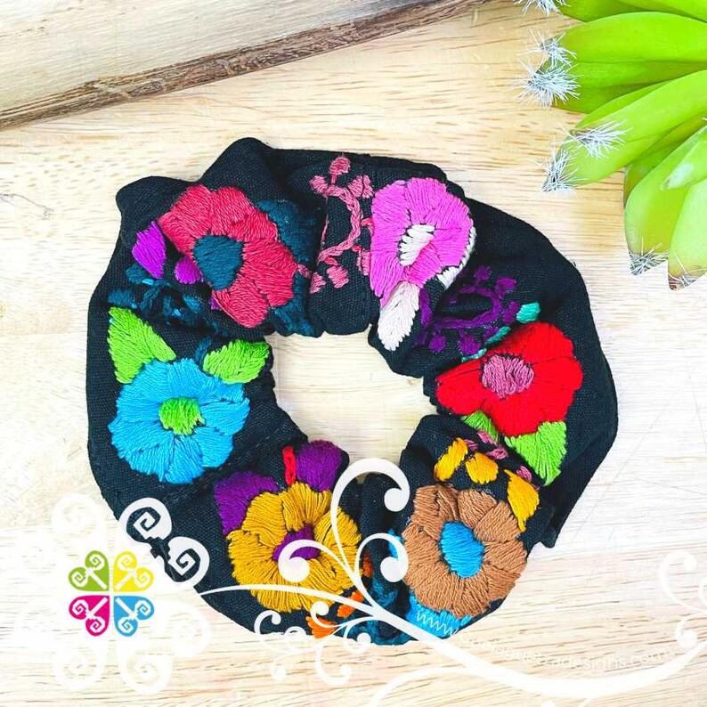 Embroider Chiapas Scrunchies Mexican Scrunchie Embroider - Etsy