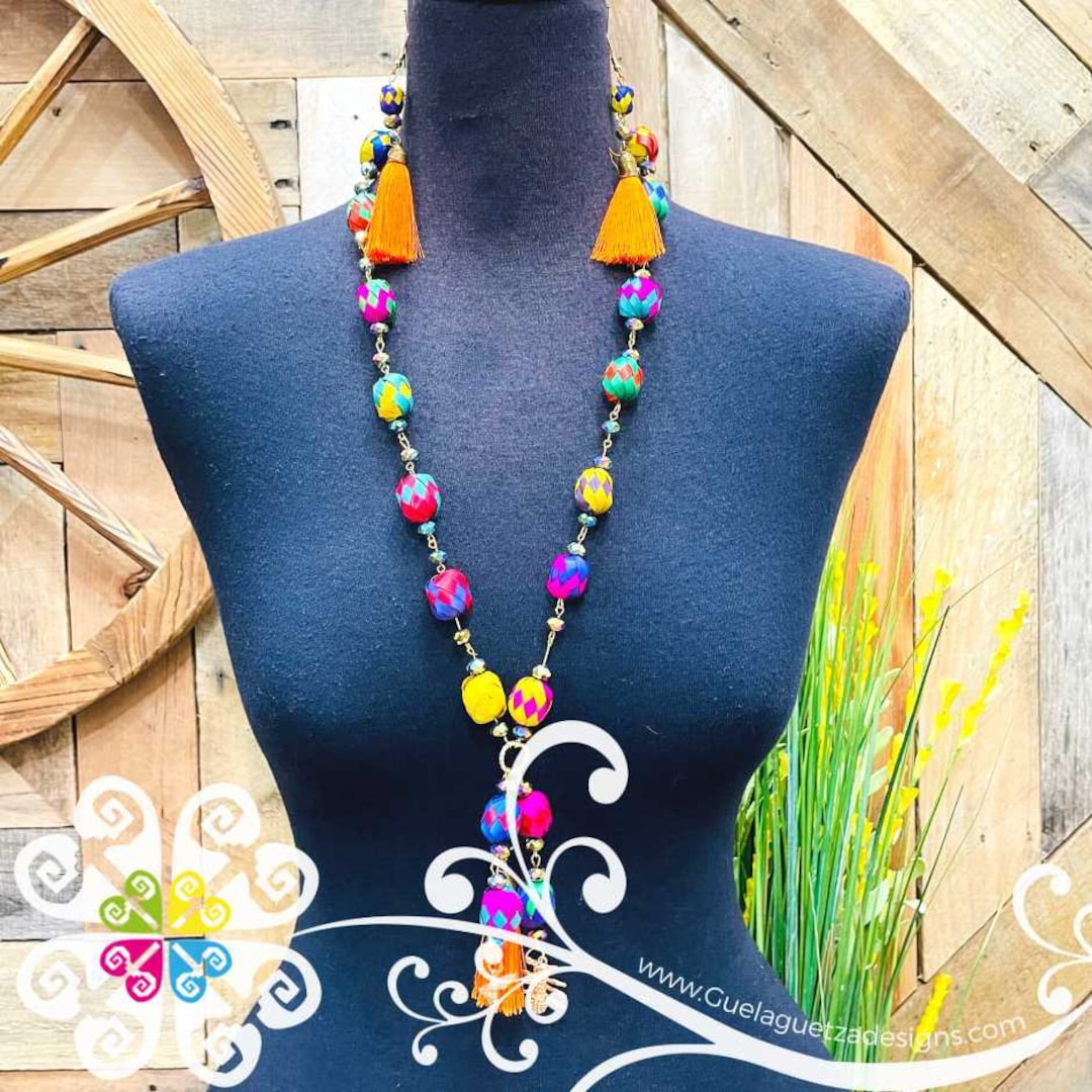 Long Palm Beads - Palm Jewelry Set - Authentic Mexican Jewelry Set ...