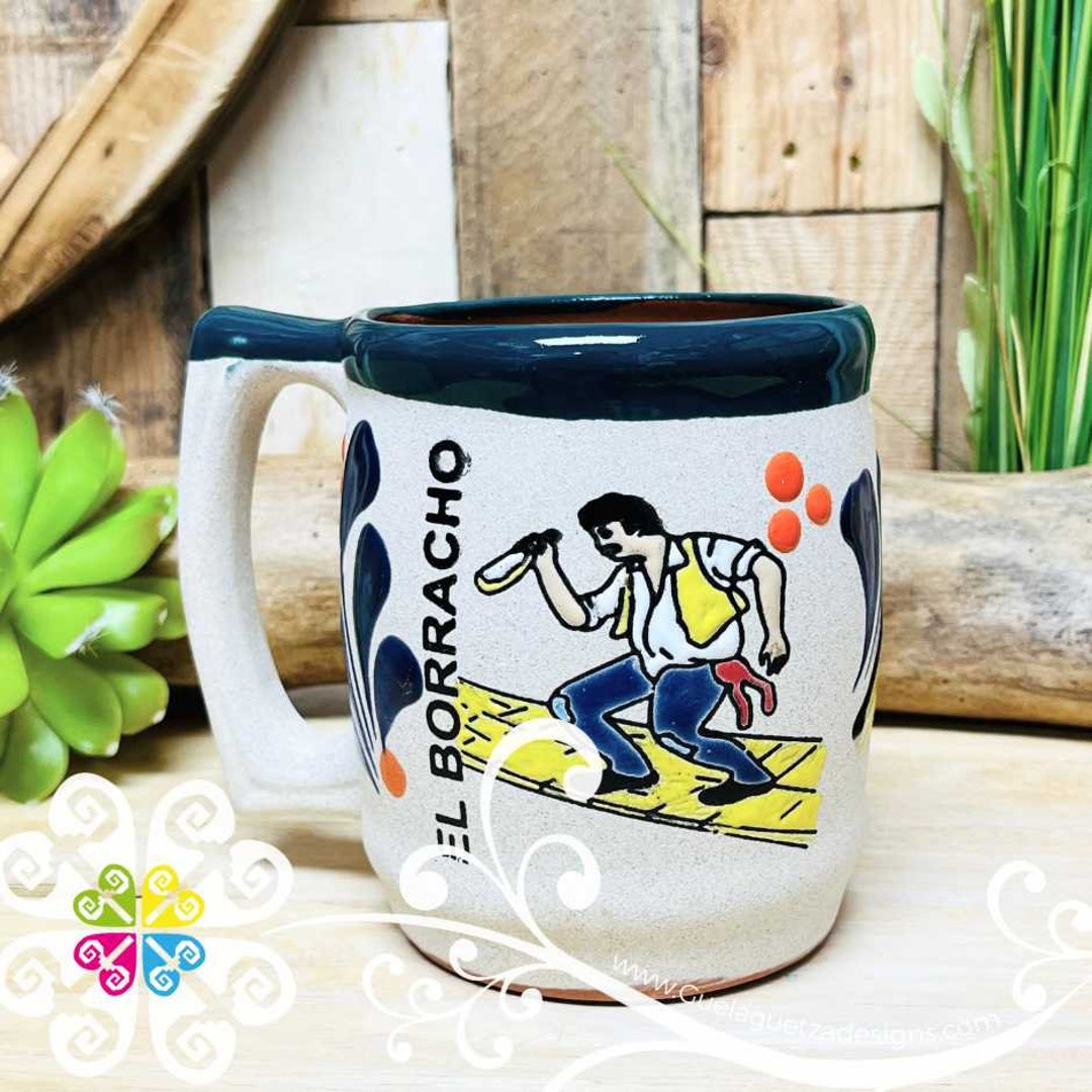 El Borracho Clay Mug - Beer Mug - Father's Day Gift - Tarro Cervecero ...