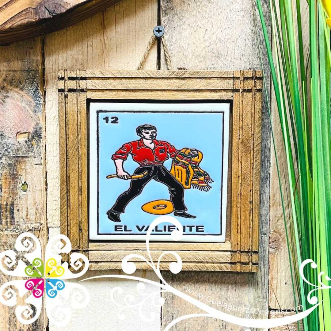 El Valiente - Loteriamx Wall Art - Mexican Home Decor - Etsy