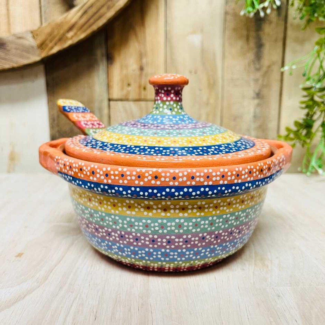 Capula Clay Fino Salcera Con Tapa Y Cuchara - Capula Fino Clay Cazuela ...