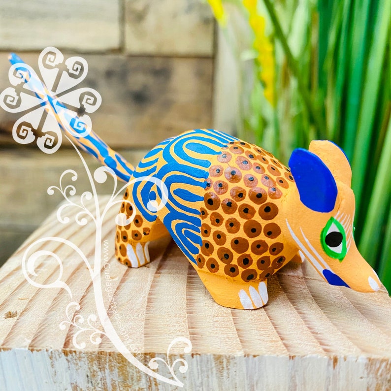 Mini Armadillo Alebrije Handmade Wood Figure Stocking Gift - Etsy