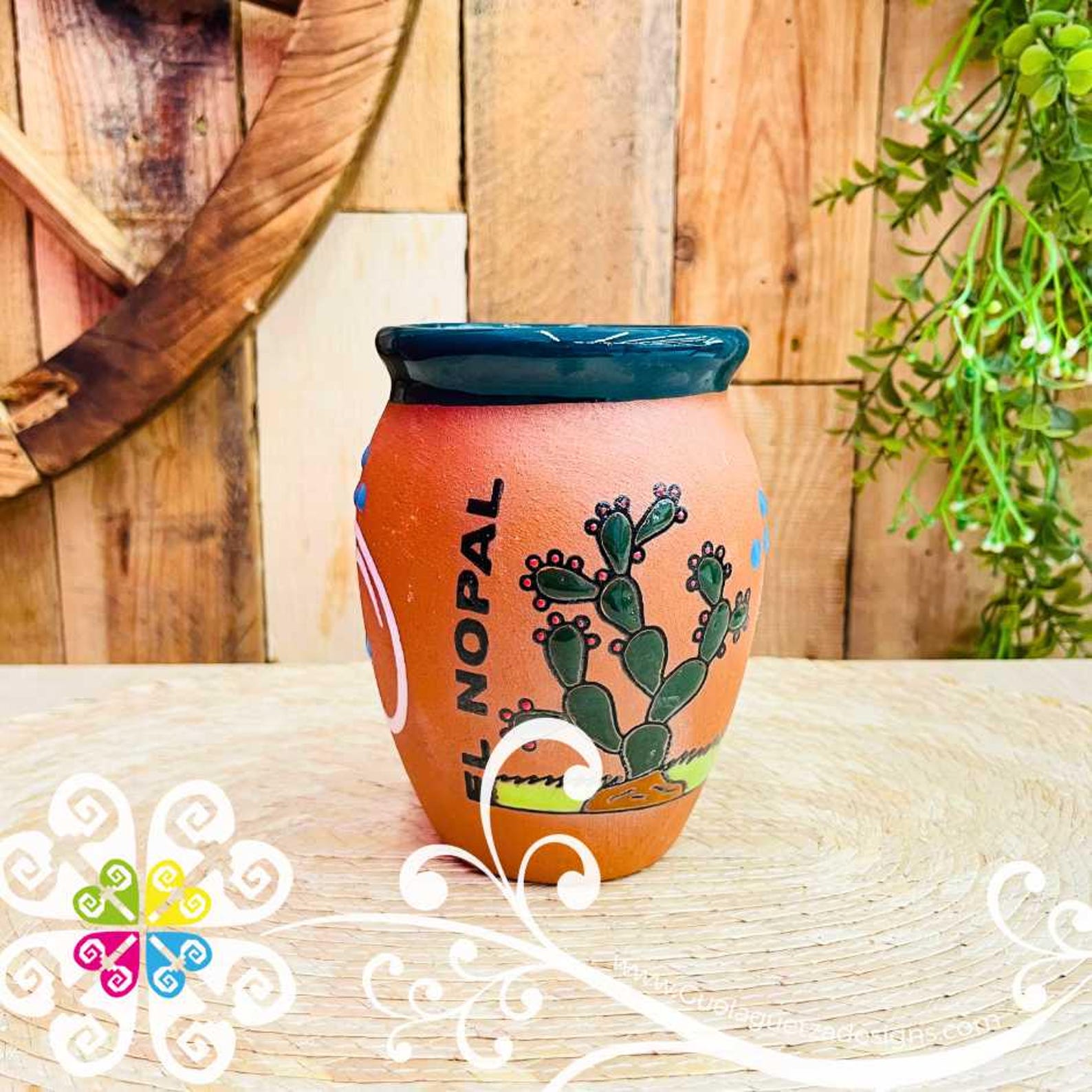 39 - El Nopal Cantarito Loteriamx - Single Clay Cantarito - Etsy