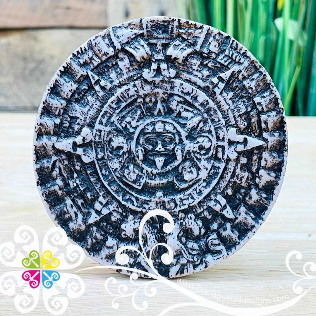 Large Aztec Calendar Magnet - Authentic Magnet - Mexican Resin Magnet ...