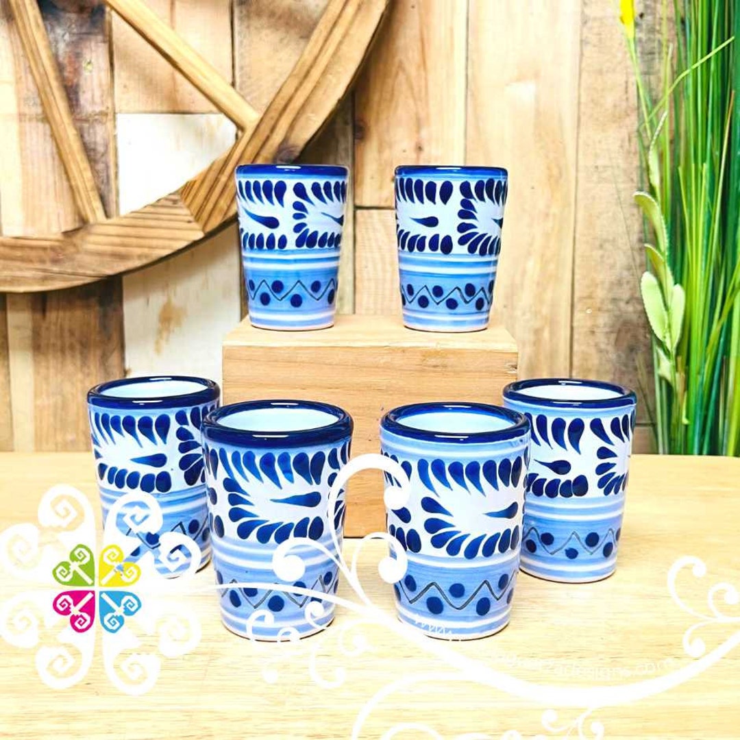 Set of 6 Talavera Tequilero - Talavera Poblana - Set Tequilero Talavera ...