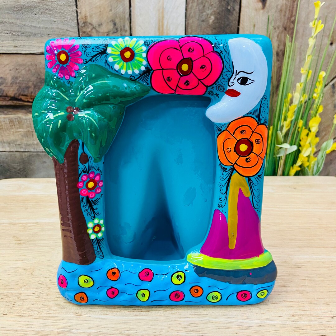 Paradise Beach - Hand Painted Mexican Picture Frame - Authentic Clay ...