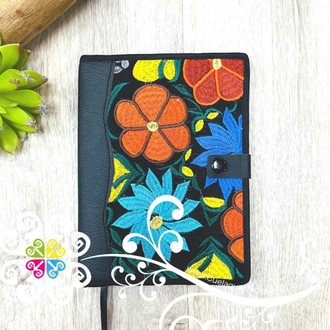 Medium Strip Floral Notebook Case Mexican Notebook - Etsy
