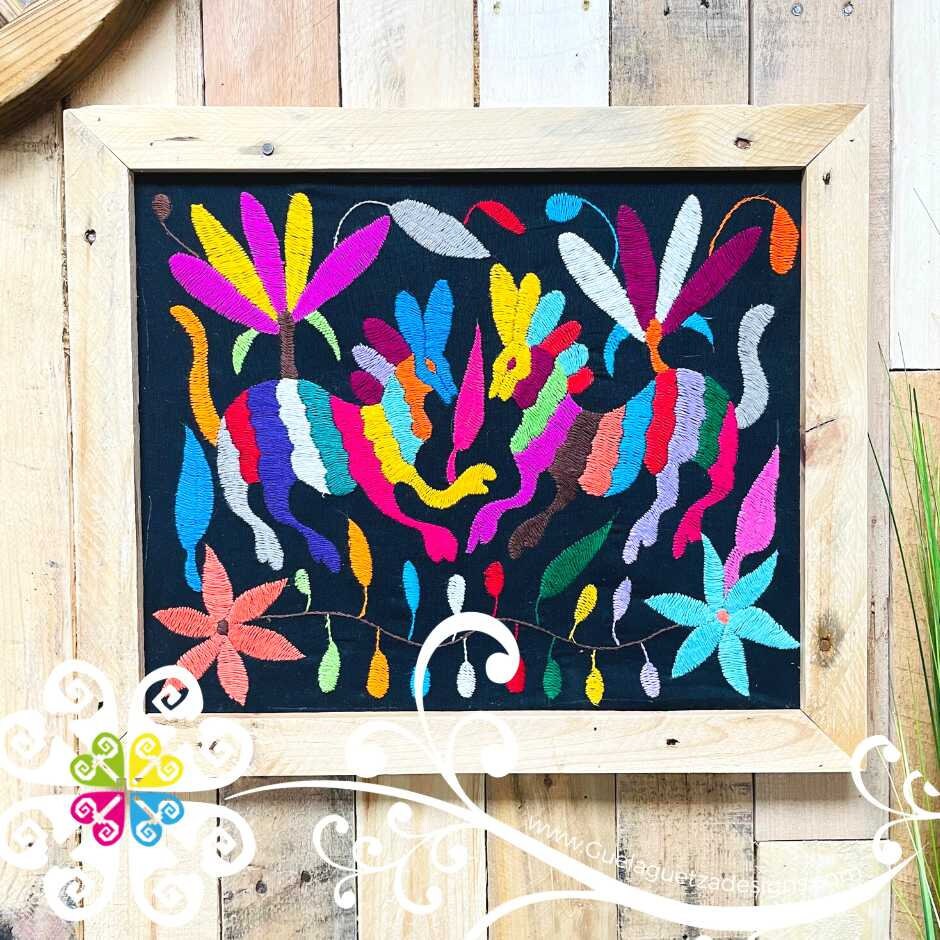 Embroidered Otomi Frame - Wall Art - Mexican Wall Art - Etsy