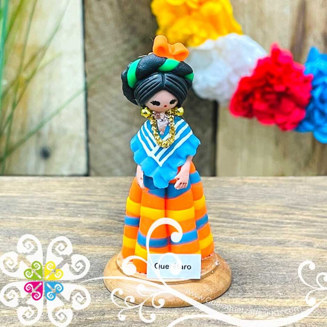 Queretaro Little Doll Figurine - Fondant Doll - Mexican Decor - Unique ...