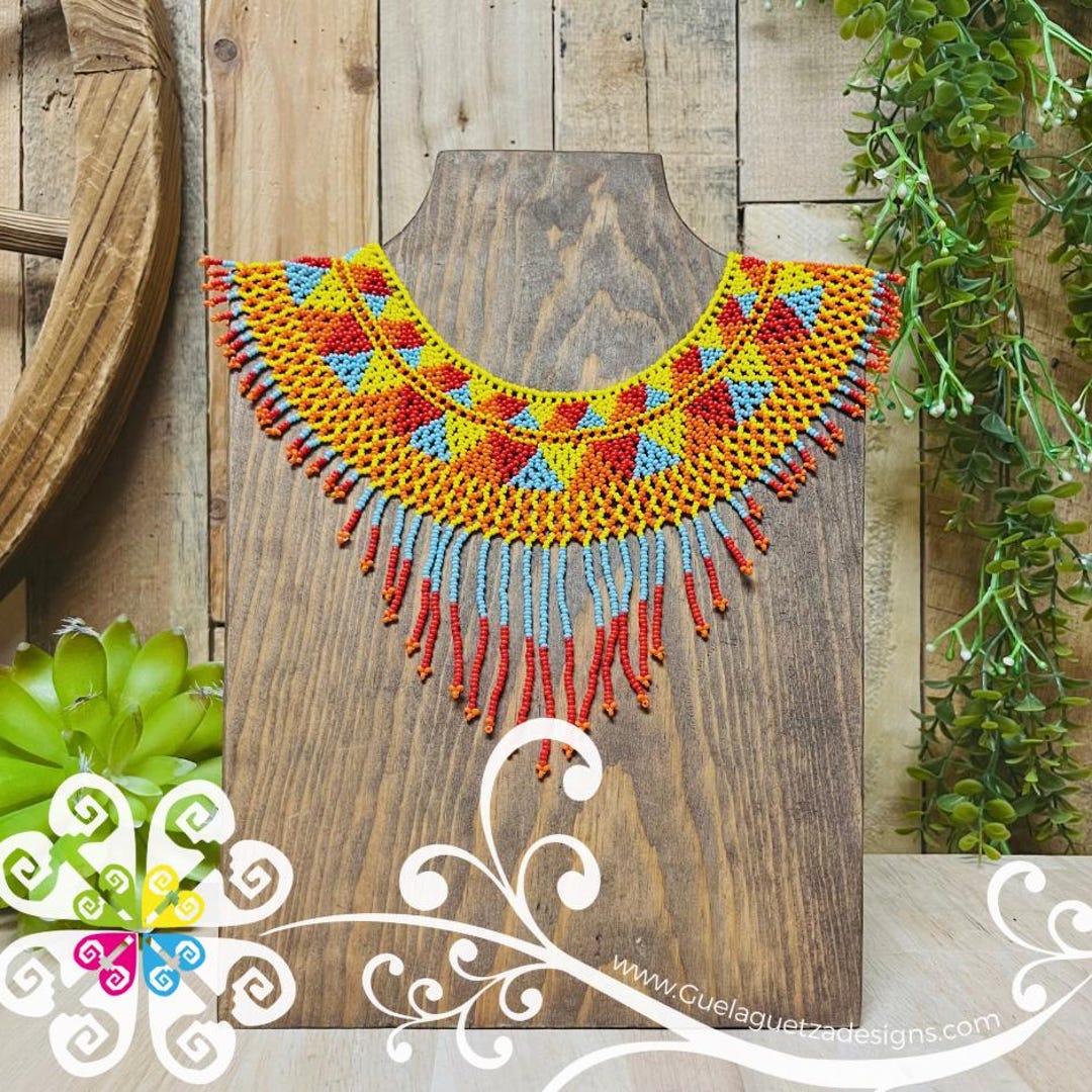 Beaded Cleo Necklace - Authentic Huichol Jewelry - Beaded Jewelry ...