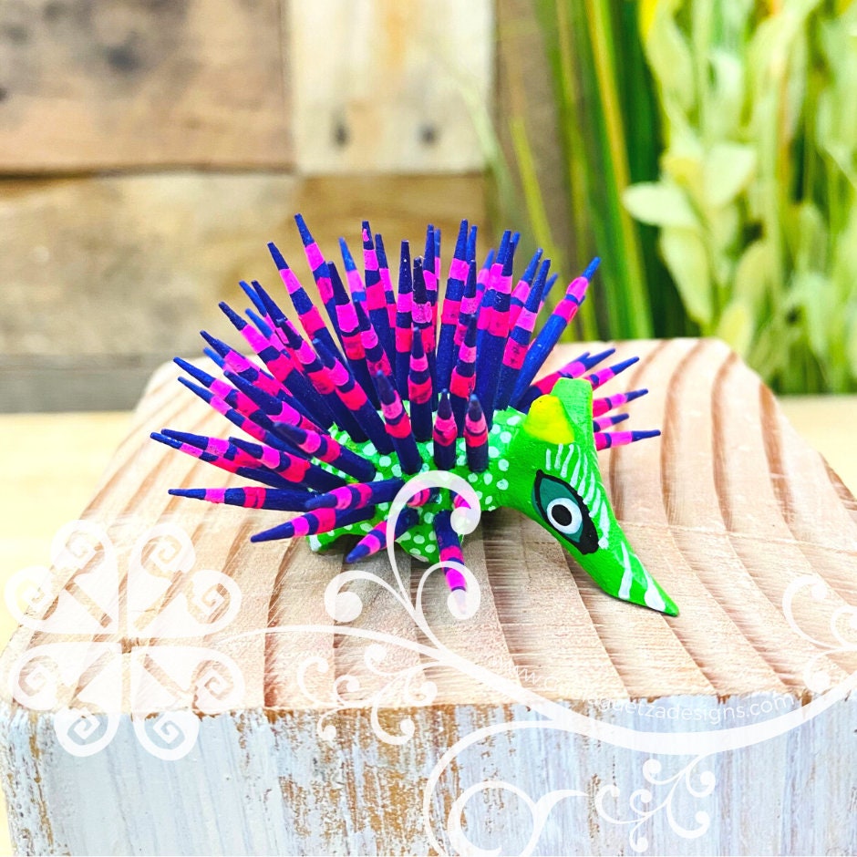 Mini Porcupine Alebrije Handmade Wood Figure Stocking Gift | Etsy