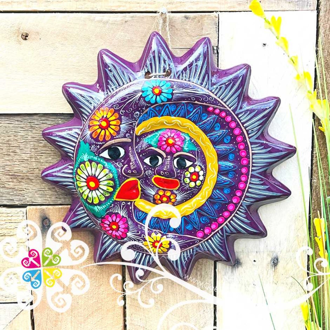 Hand Paint Eclipse - Mexican Clay Decor - Etsy