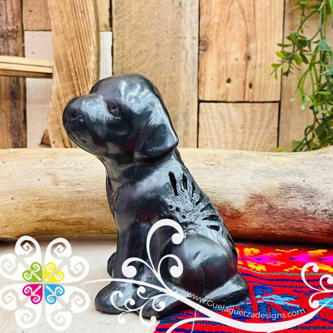 Labrador Dog Black Clay Figure - Barro Negro Oaxaca - Etsy